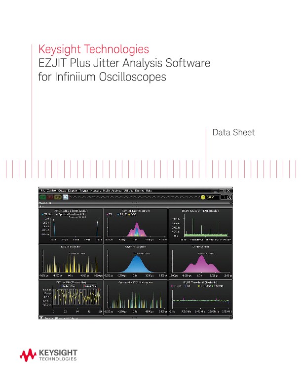 EZJIT Plus Jitter Analysis Software for Infiniium Oscilloscopes PDF Asset Page | Keysight